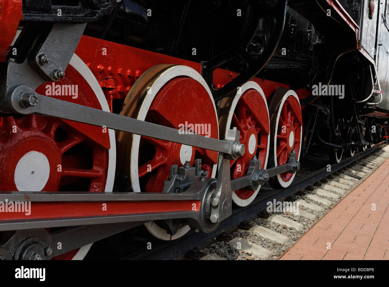 Steam locomotive wheels Stock Photo - Alamy