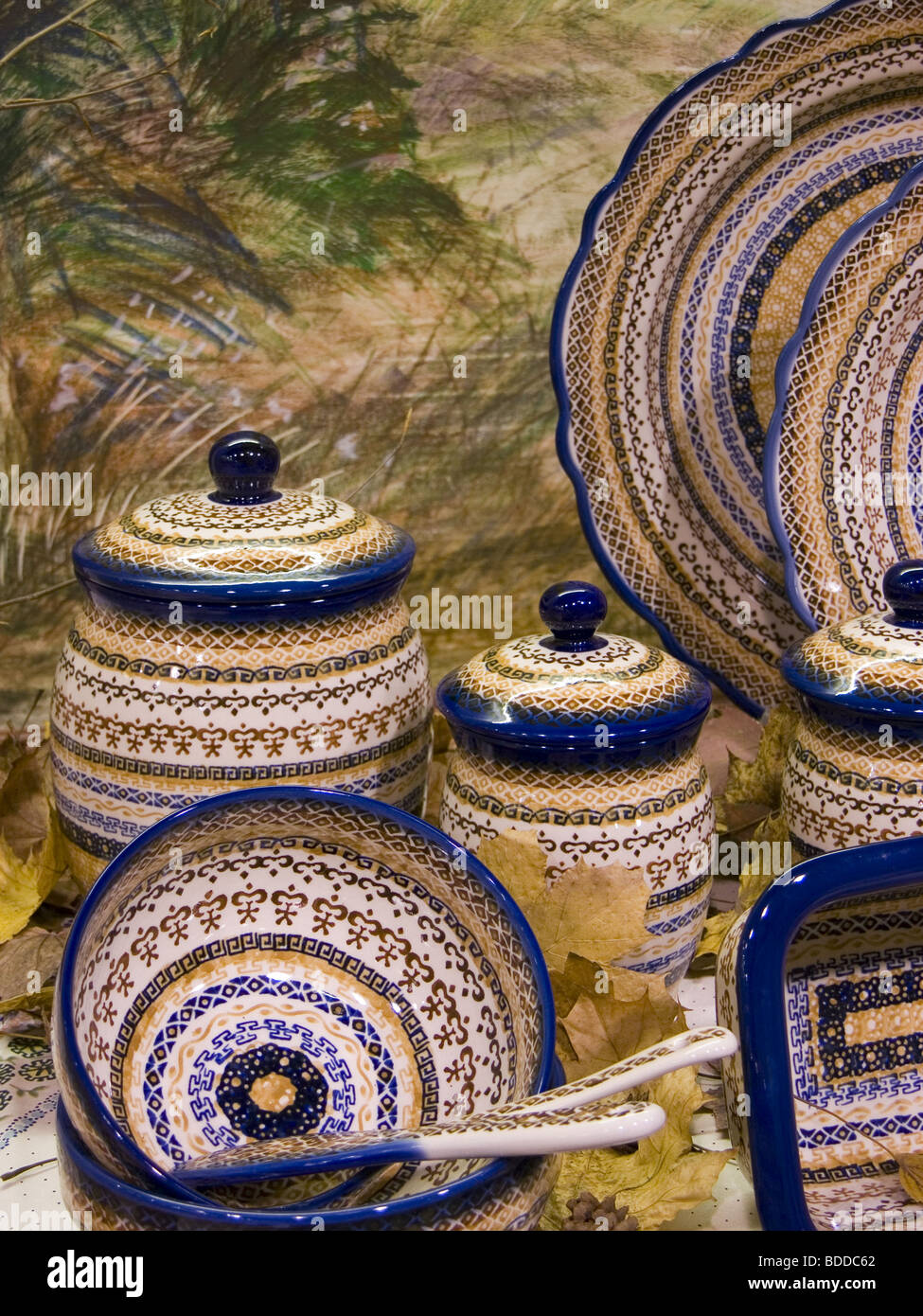 Porcelain from Boleslawiec in Poland Stock Photo - Alamy