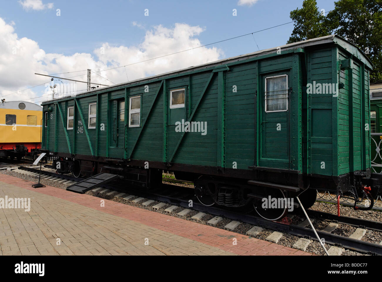 Old Soviet van as exhibit in Moscow railway museum Stock Photo - Alamy