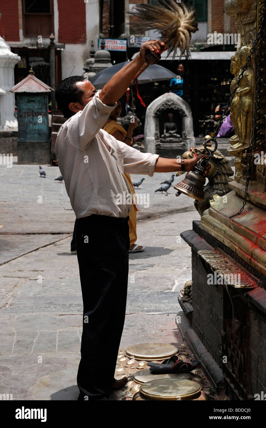 Swayambhunath Buddhist stupa temple Asia Nepal Kathmandu religion ...