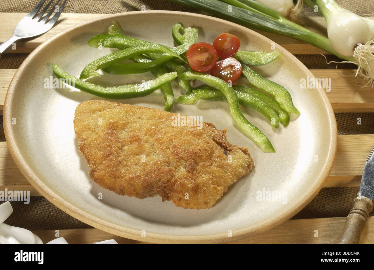 Fried Chicken Slice Stock Photo - Alamy
