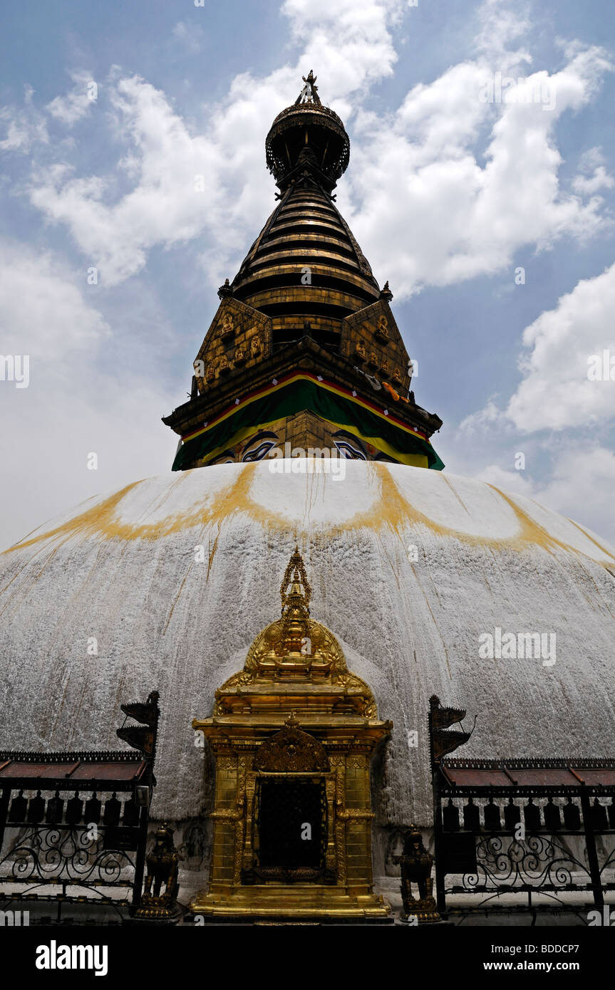 Swayambhunath Buddhist stupa temple Asia Nepal Kathmandu religion ...