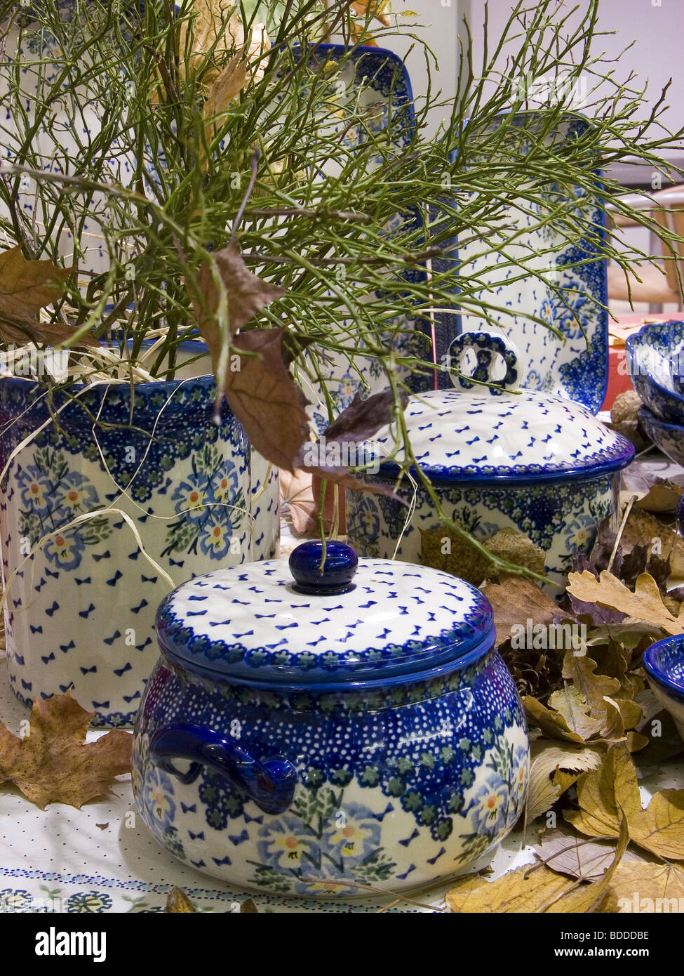Porcelain from Boleslawiec in Poland Stock Photo - Alamy