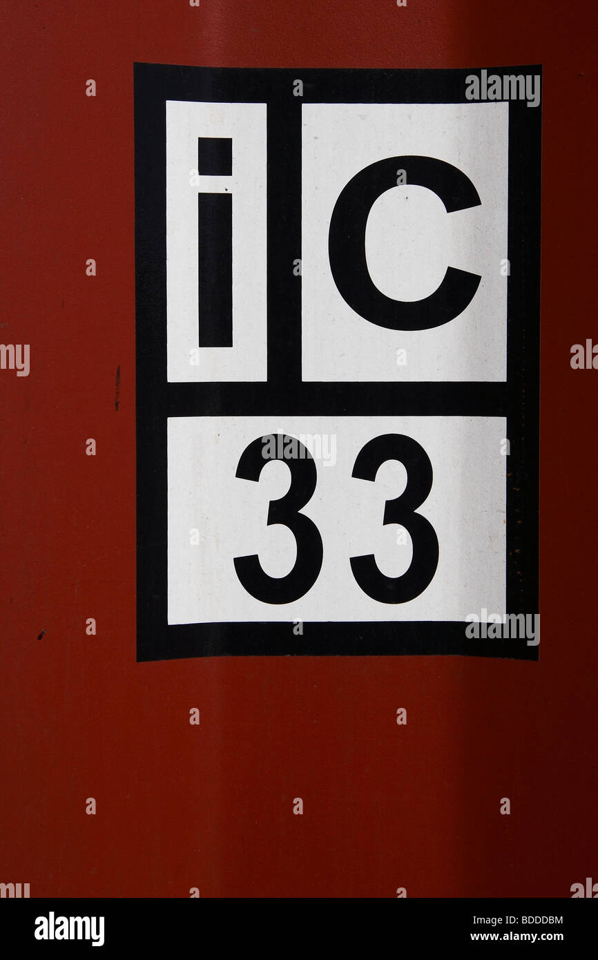 sign on a container Stock Photo - Alamy