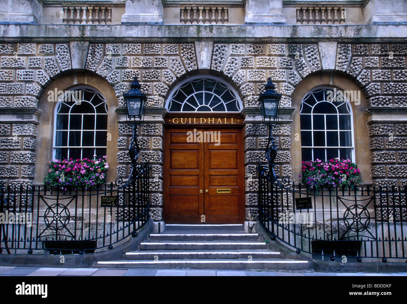 entrance, wooden doors, The Guildhall, Guildhall, Town Hall, High ...