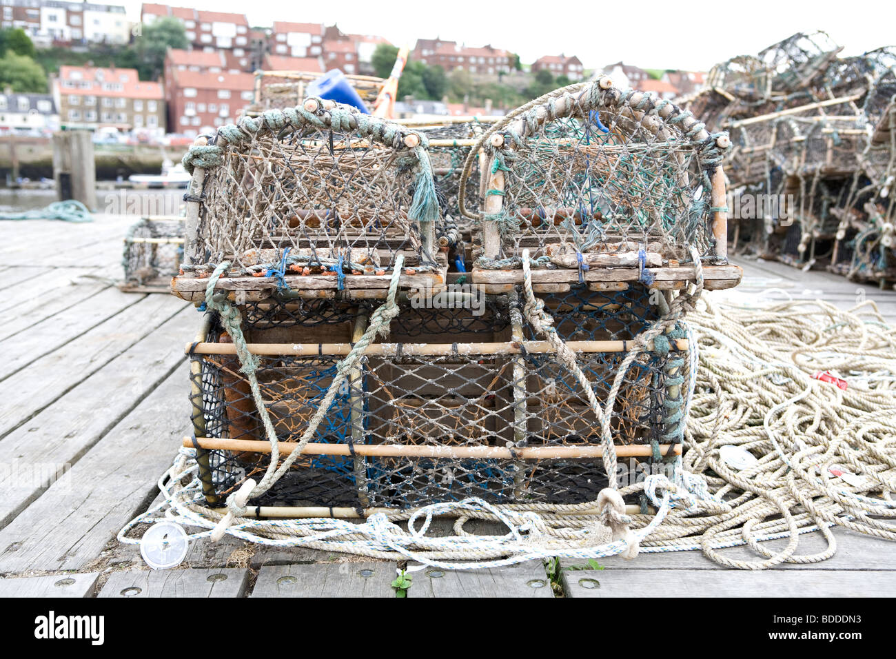 lobster cage, whitby, North Yorkshire, UK Stock Photo - Alamy