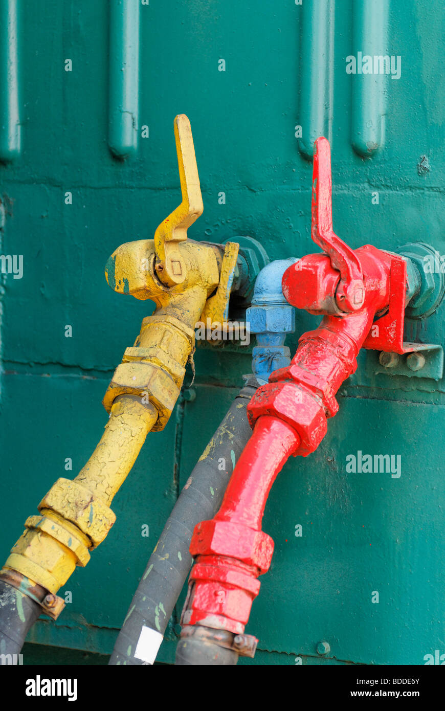 Brake train hoses Stock Photo - Alamy