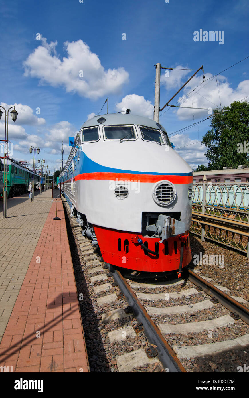 Russian high speed electric train ER200. Built in 1989 Stock Photo - Alamy