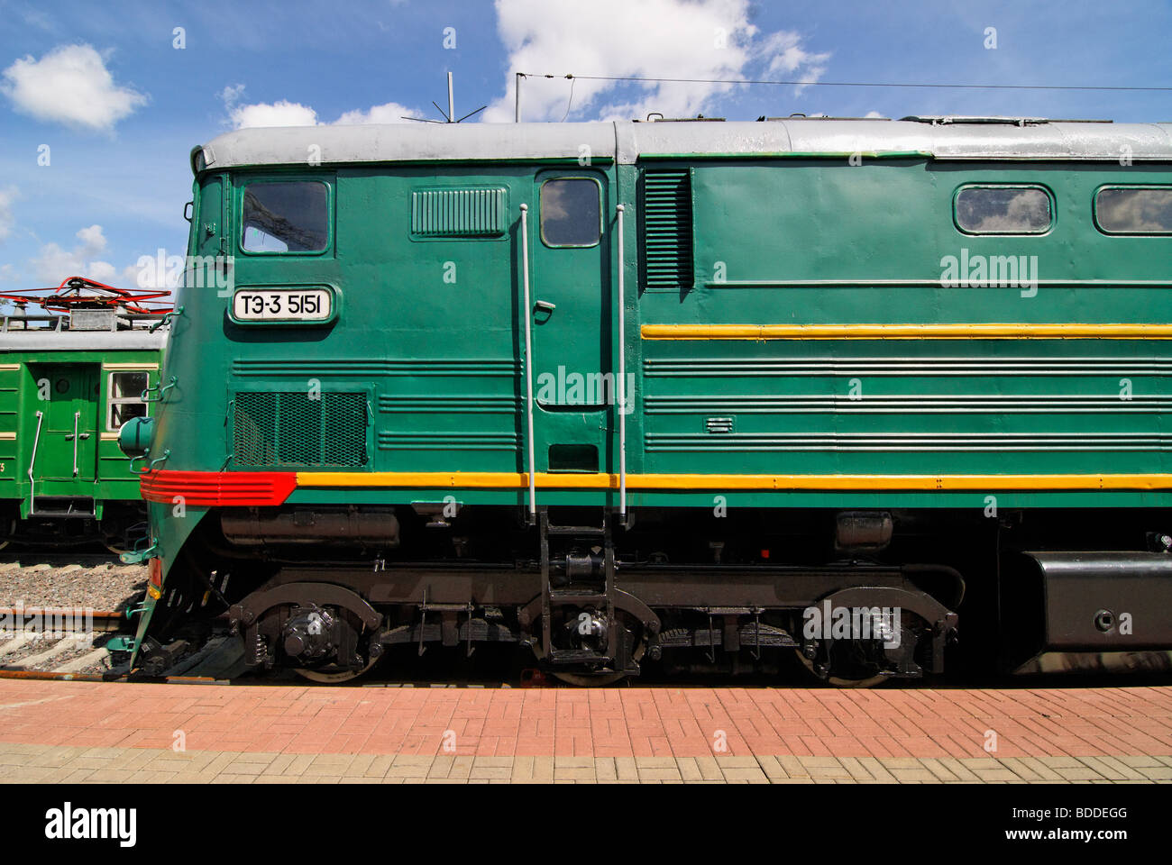 Soviet diesel locomotive TE3. Built in 1964 Stock Photo - Alamy
