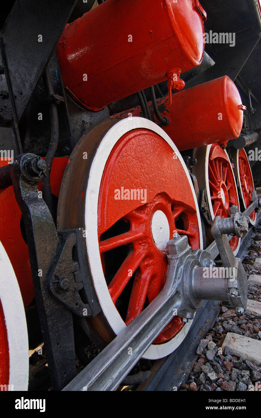 Red steam locomotive hi-res stock photography and images - Alamy
