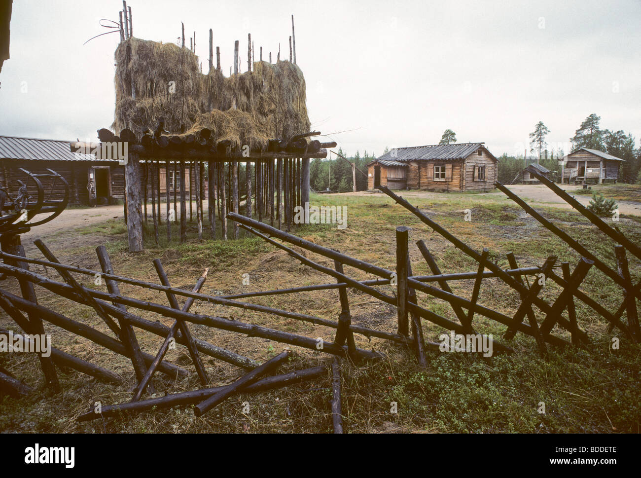Elk124-3243 Finland, Inari, Sami (Lapp) museum, Sami village Stock ...