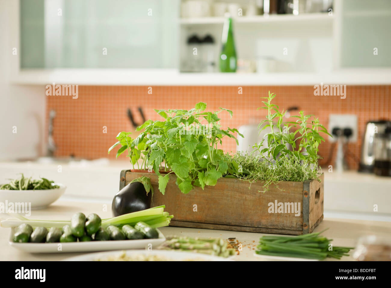 Vegetables in the kitchen Stock Photo - Alamy