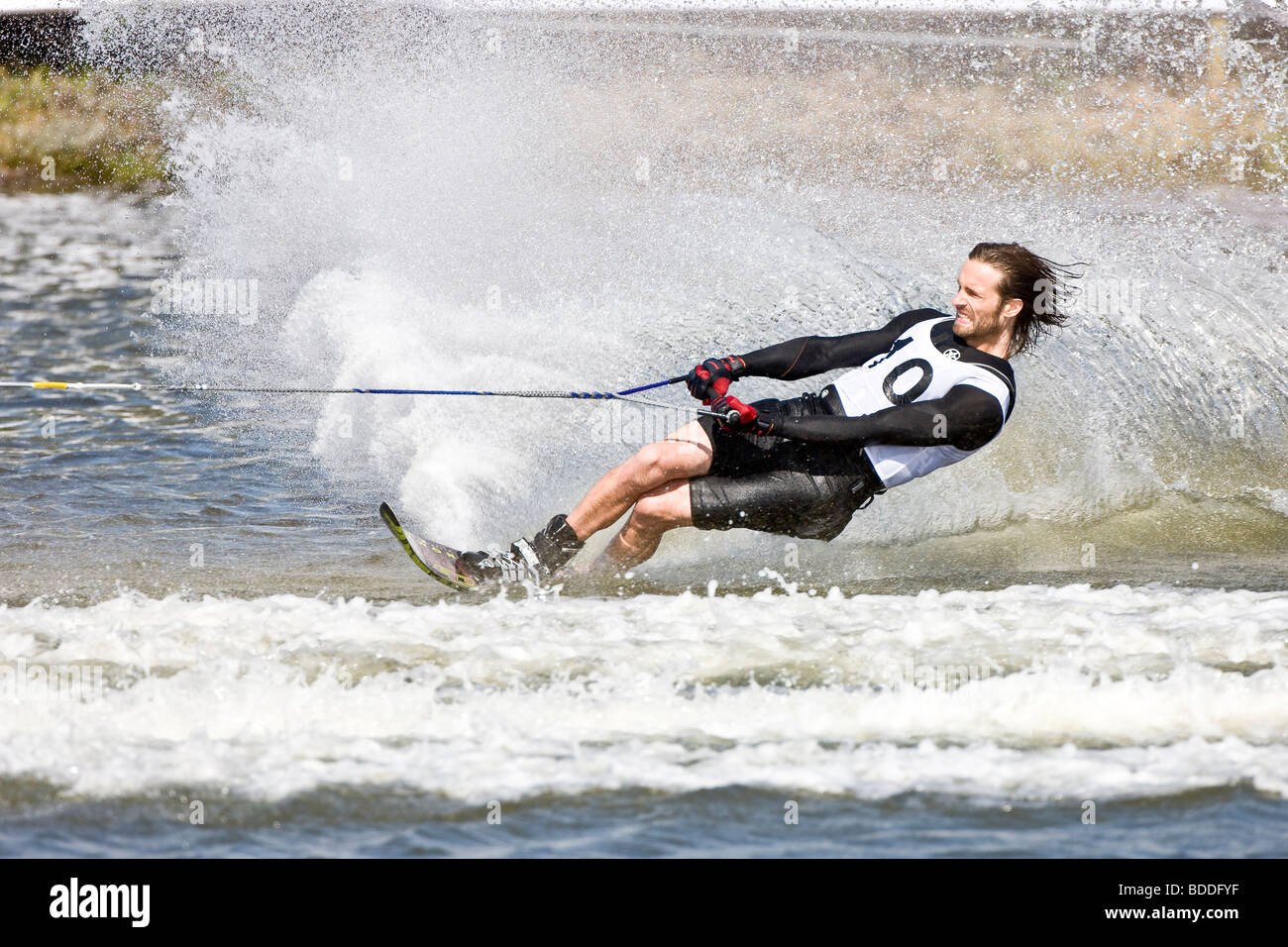 High Speed Slalom waterskier - Basile Graux, Belgium Stock Photo - Alamy