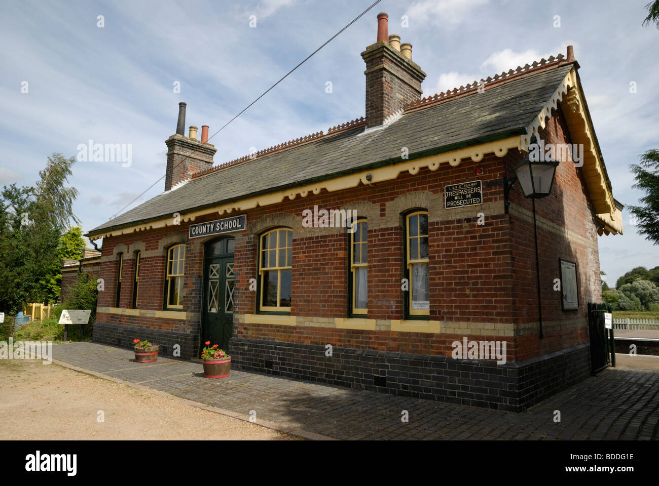County School railway station, Norfolk, England Stock Photo - Alamy