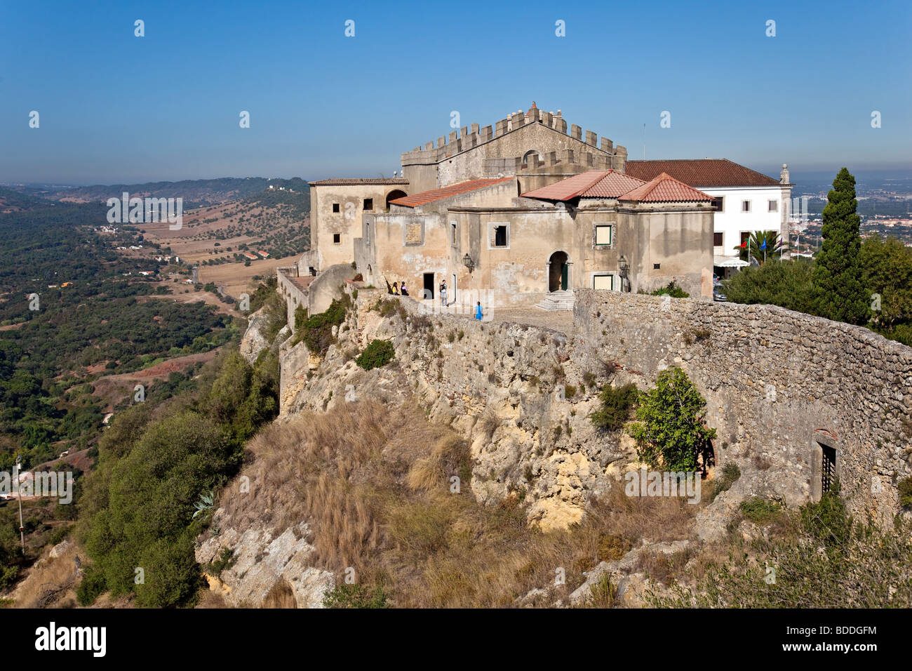 Capelo House and the Historical Hotel, inside the Palmela Castle ...