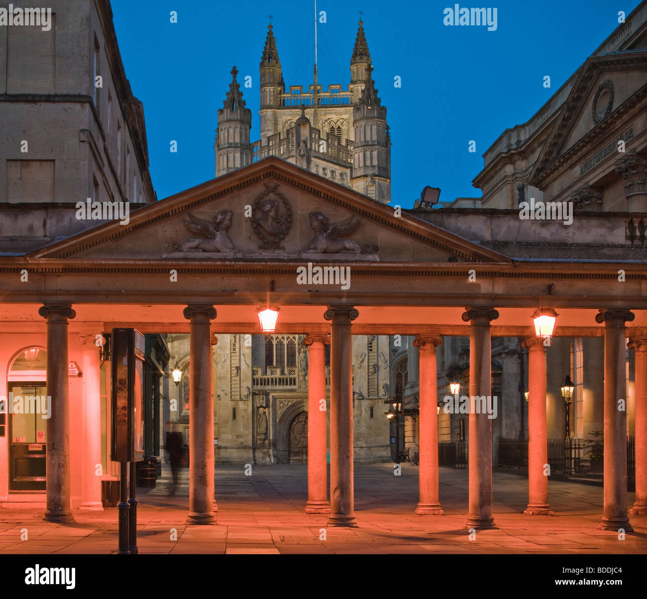 Bath Abbey Bath Avon England at twilight Stock Photo - Alamy