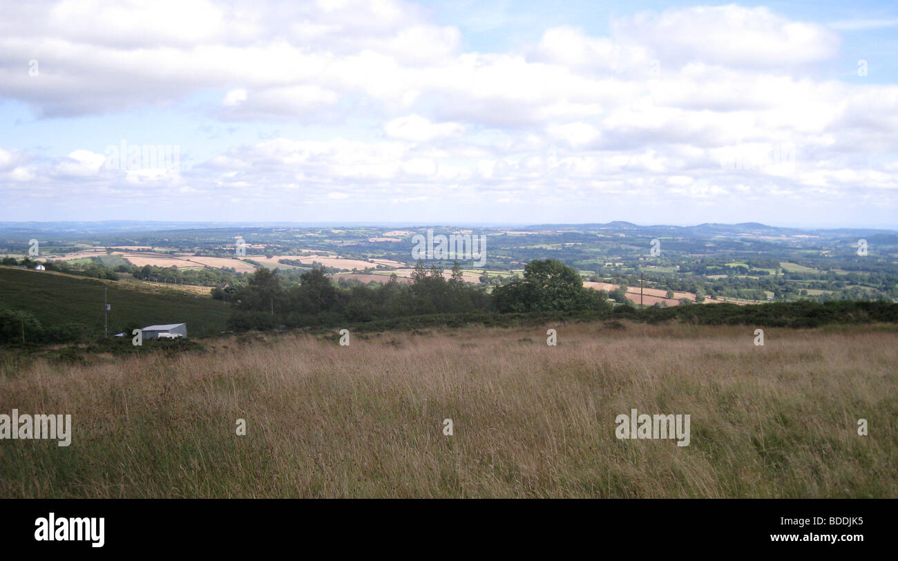 WENLOCK EDGE View north from Wenlock Edge near Wenlock in Shropshire ...