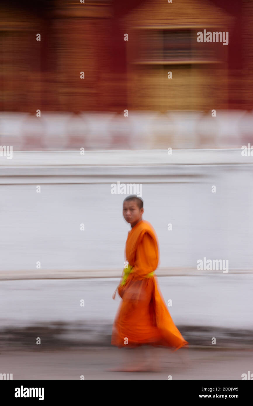 Buddhist monk walking blur motion hi-res stock photography and images ...