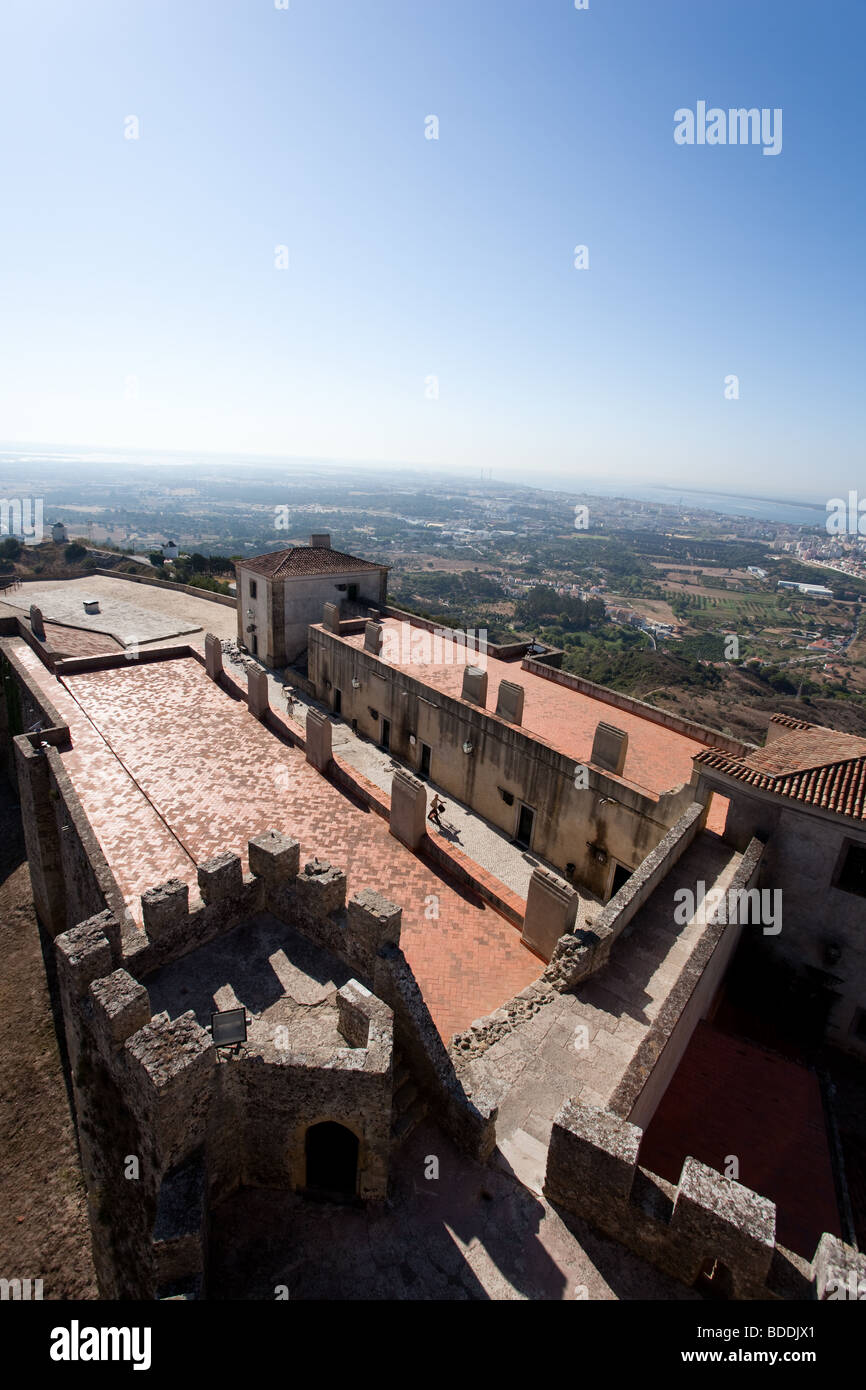 Museum and shops area inside the Palmela Castle. Palmela, Setubal ...