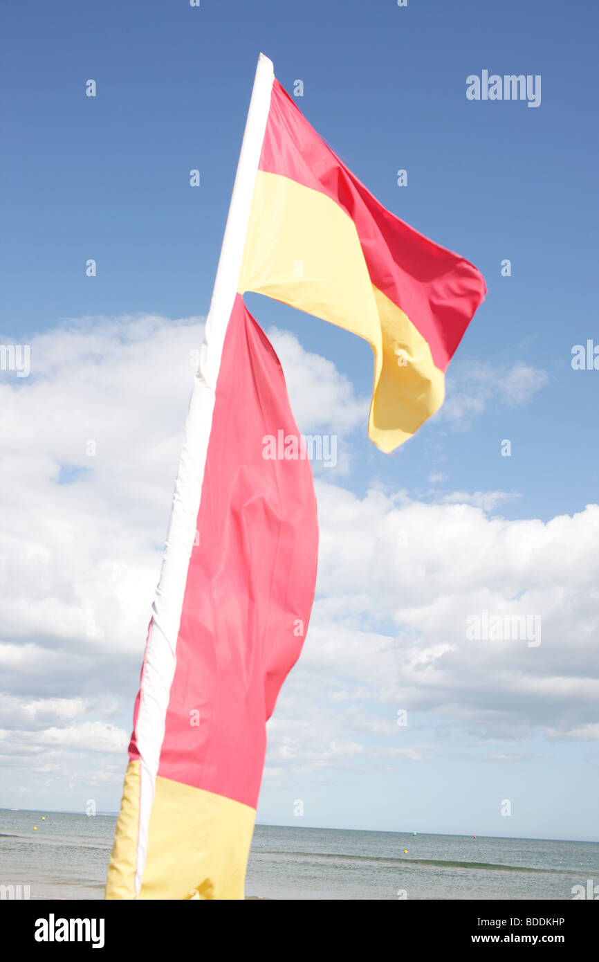 Beach Safety Flag Stock Photo - Alamy