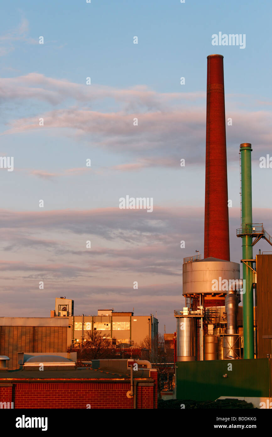 German industrial plant at sunset Frankfurt Stock Photo - Alamy