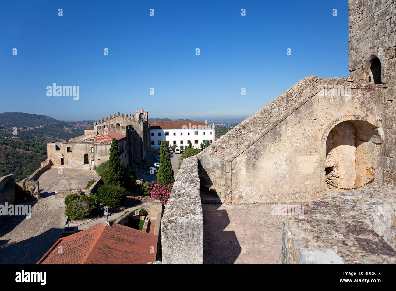The watchtower, the Capelo House and the Historical Hotel, inside the ...