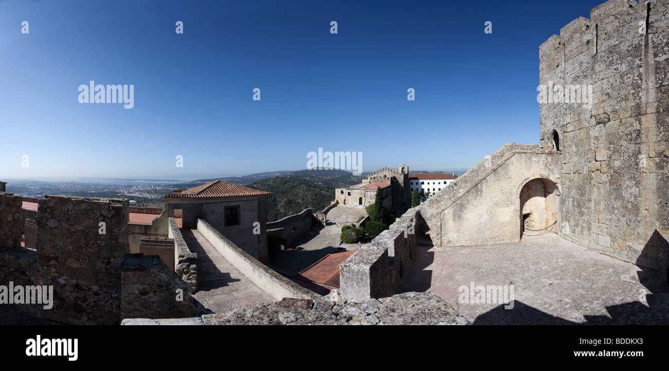 The watchtower, the Capelo House and the Historical Hotel, inside the ...
