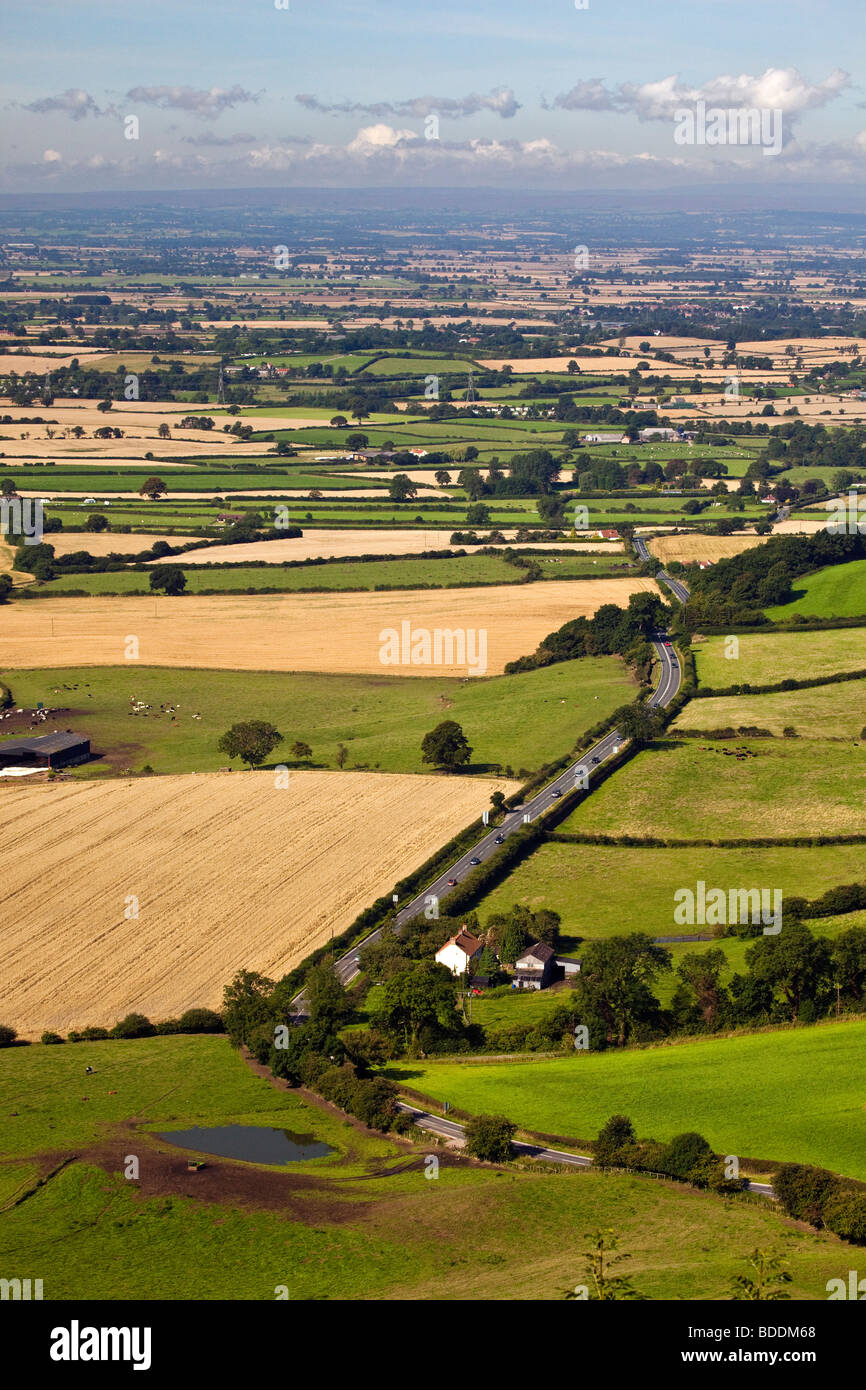 The A170 Thirsk to Scarborough road from Sutton Bank, North Yorkshire ...
