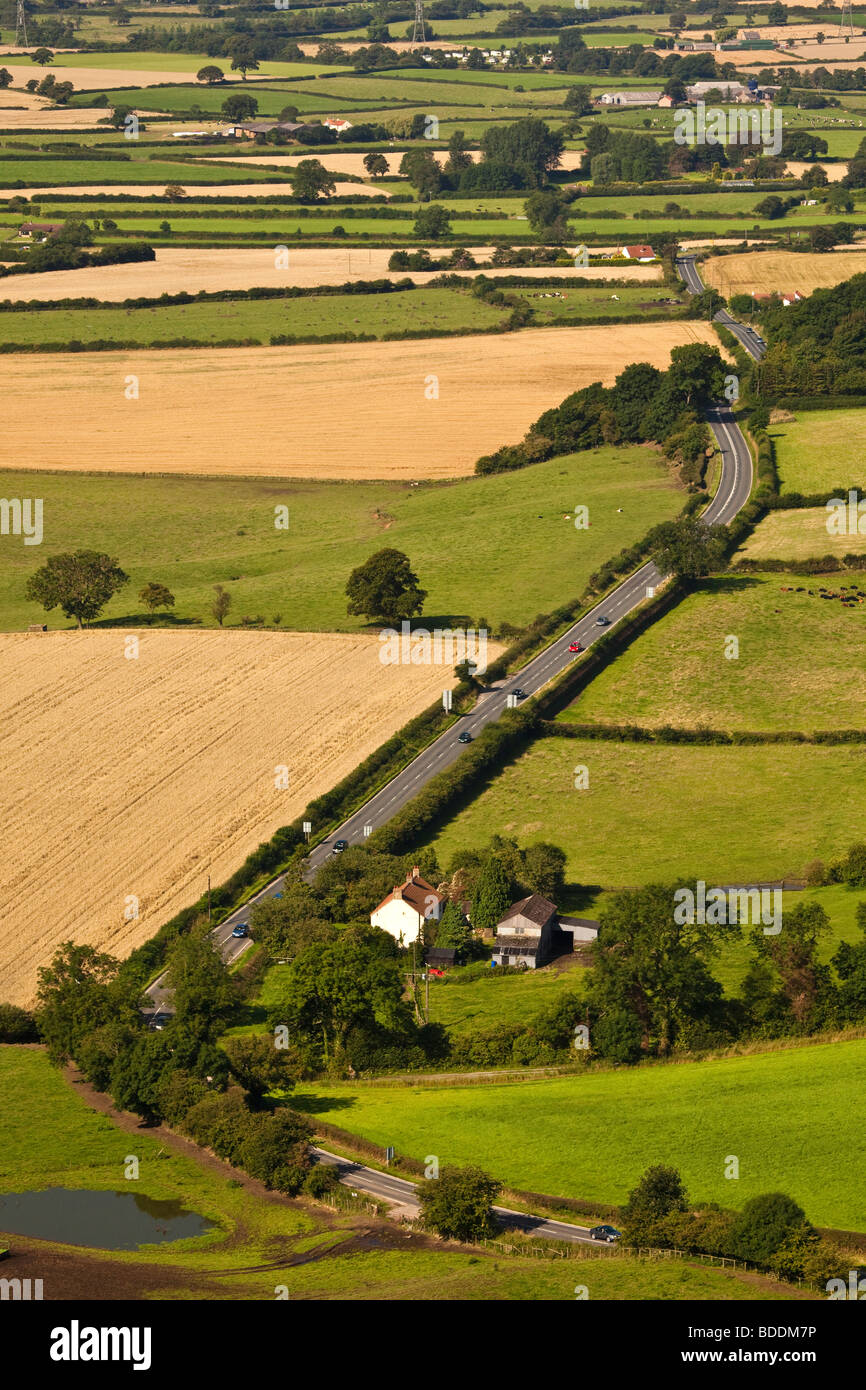 The A170 Thirsk to Scarborough road from Sutton Bank, North Yorkshire ...
