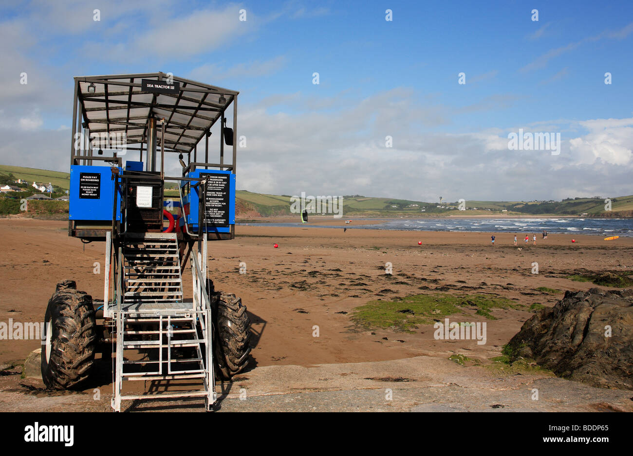 2599. Sea-Tractor, Burgh Island, Bigbury-on-Sea, Devon Stock Photo - Alamy