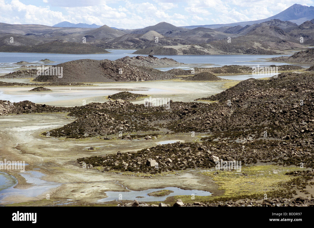 Shallow lakes. Lauca National Park, Chile Stock Photo - Alamy
