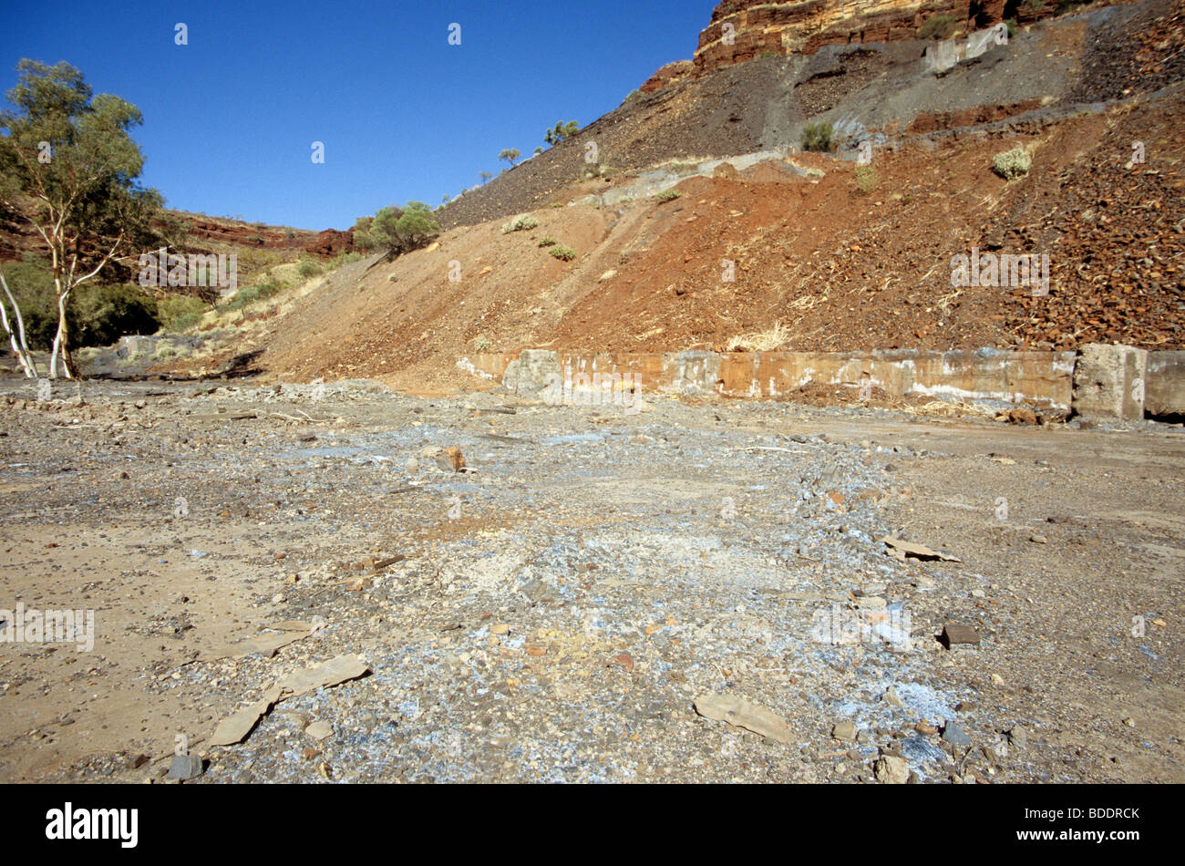 The abadoned site of the Wittenoom asbestos mine, in the Hamersley ...