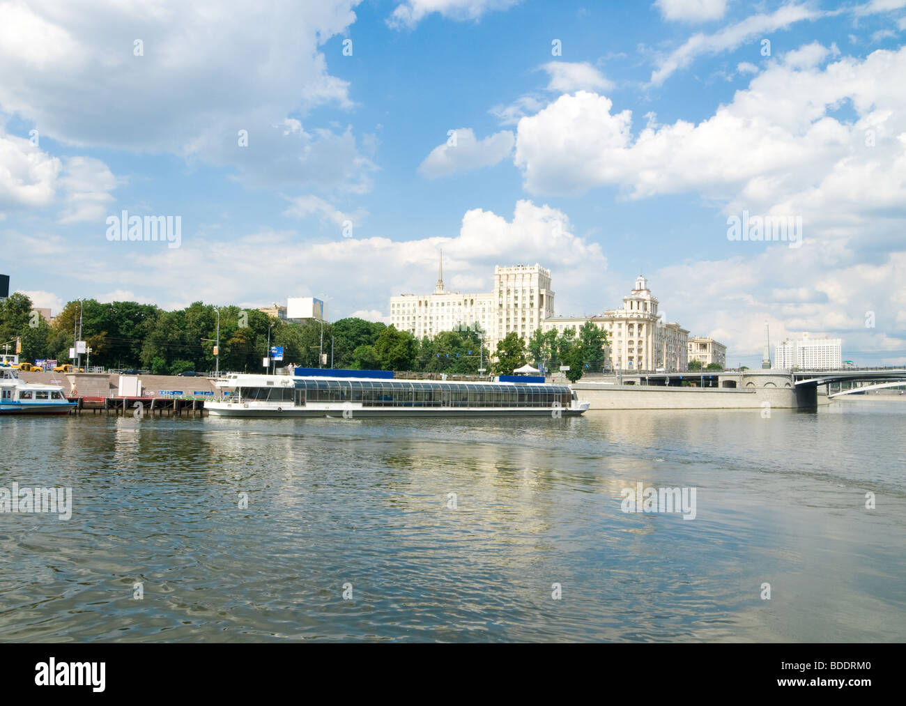 river motor ship on Moscow-river Stock Photo - Alamy