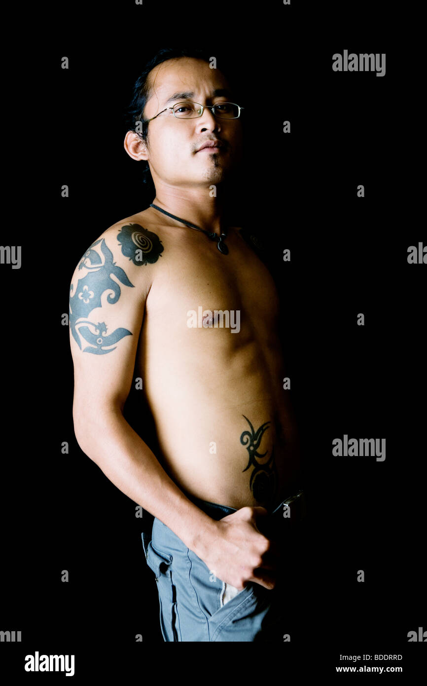 Traditional tribal tattoos iban tribe hi-res stock photography and ...
