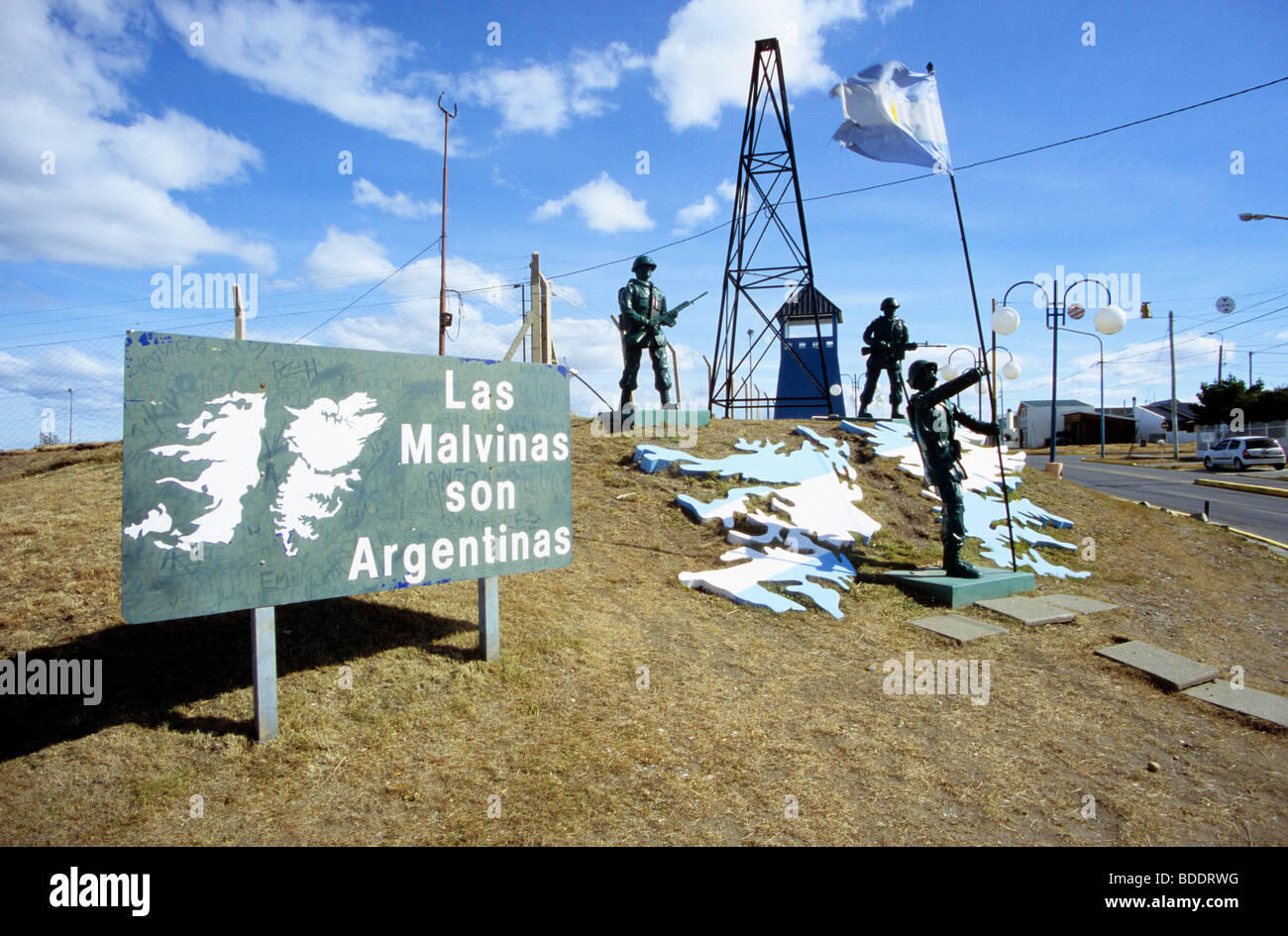 Argentinian memorial to the Falklands war declaring a victory over ...