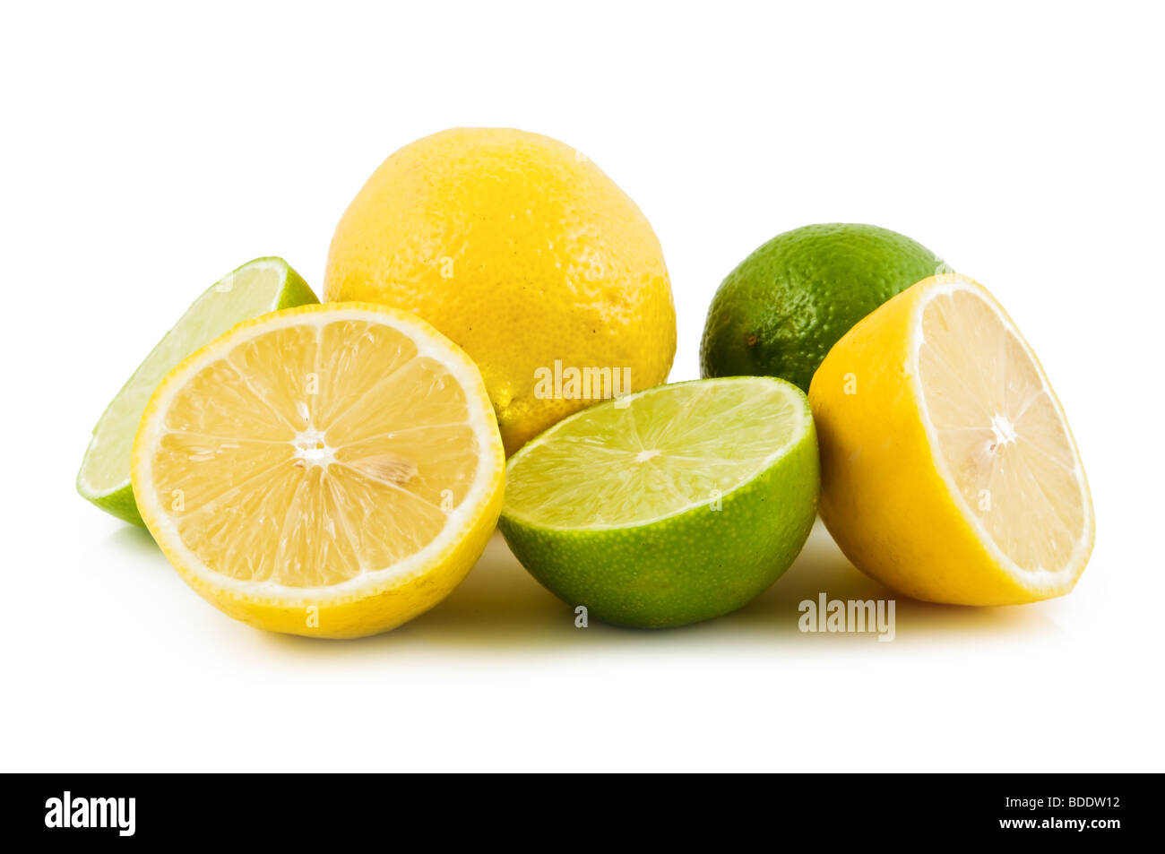 Lemons and Limes on white Stock Photo - Alamy