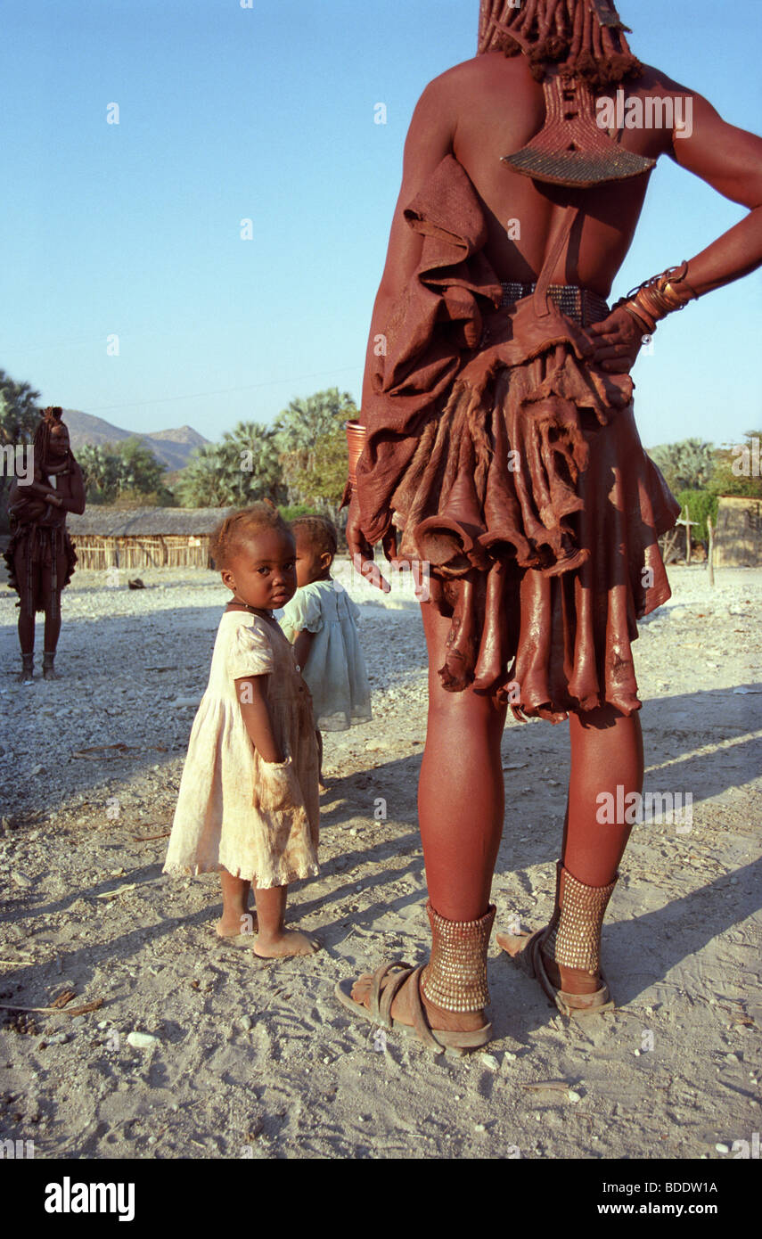 Himba village at Epupa Falls in Northern Namibia Stock Photo - Alamy