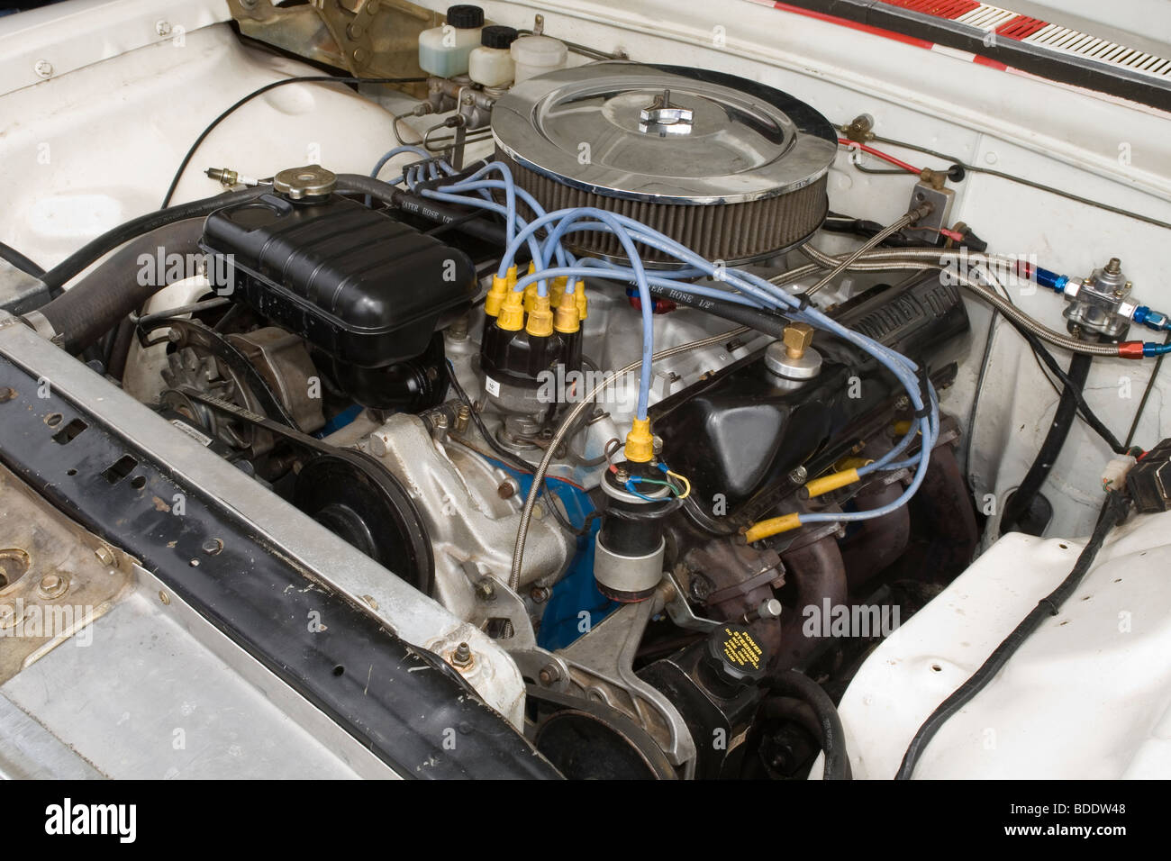 Ford V8 engine in a classic or vintage race car Stock Photo - Alamy
