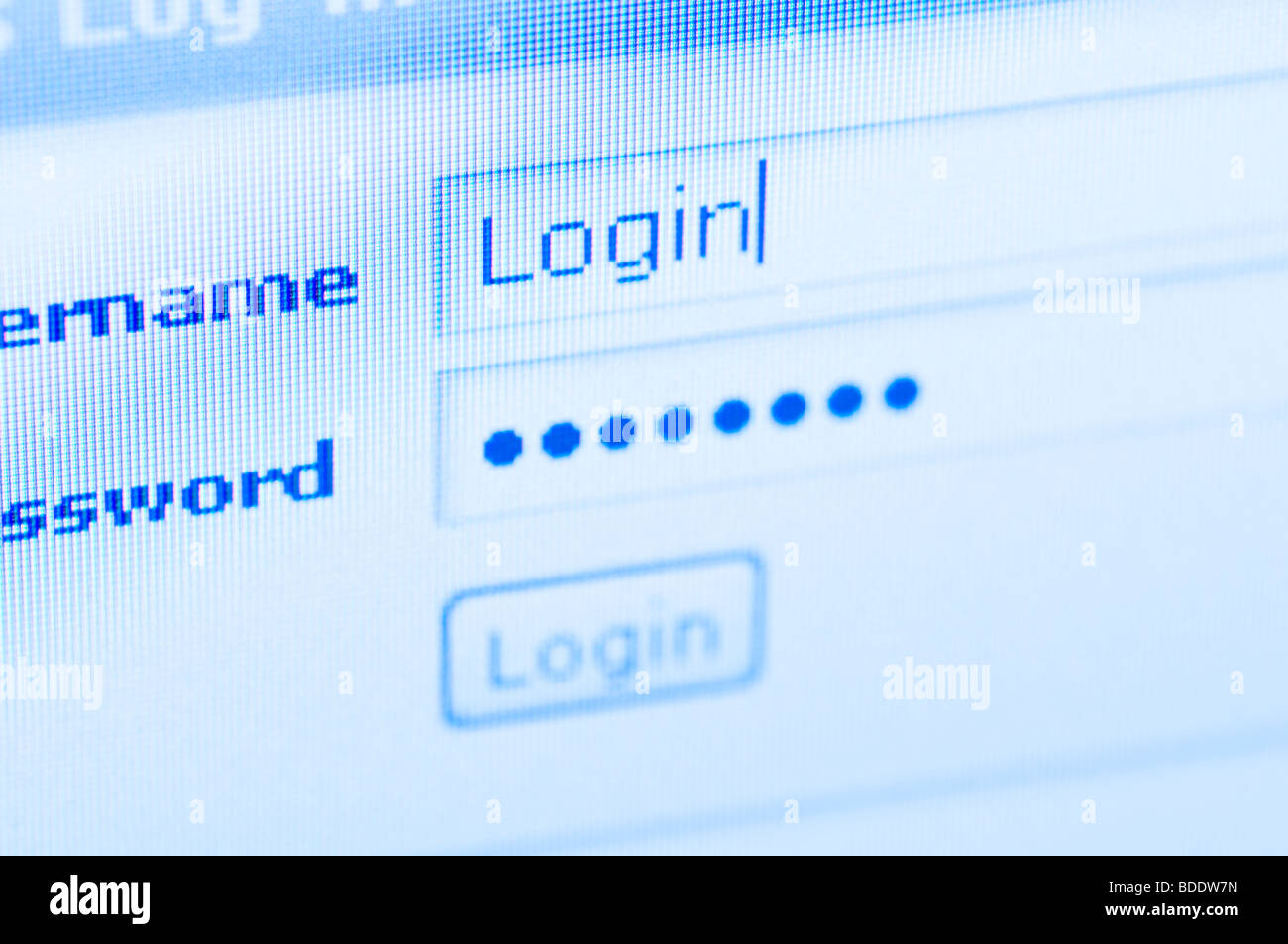Login screen hi-res stock photography and images - Alamy