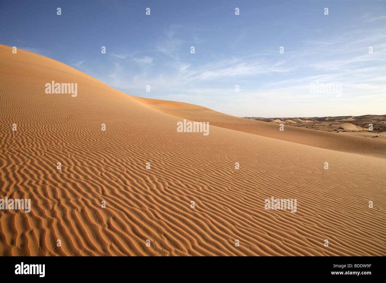 Dunes of the great sand sea of eastern Mauritania, near Chinguetti ...