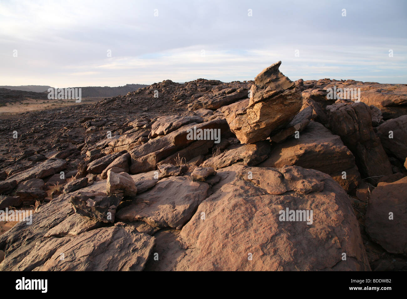 The Adrar Mountains, near Terjit oasis, in the Sahara Desert of eastern ...