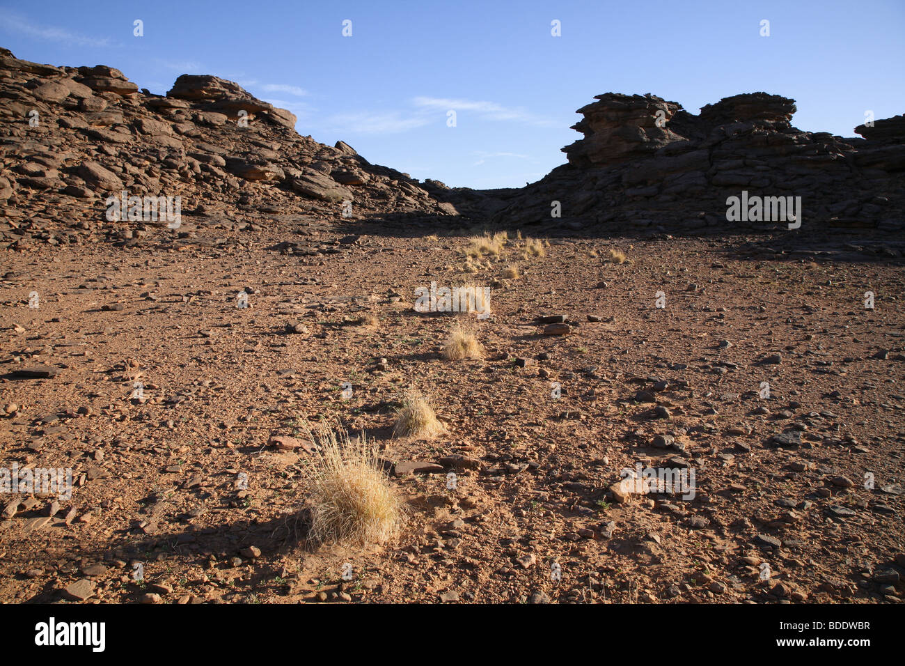 The Adrar Mountains, near Terjit oasis, in the Sahara Desert of eastern ...