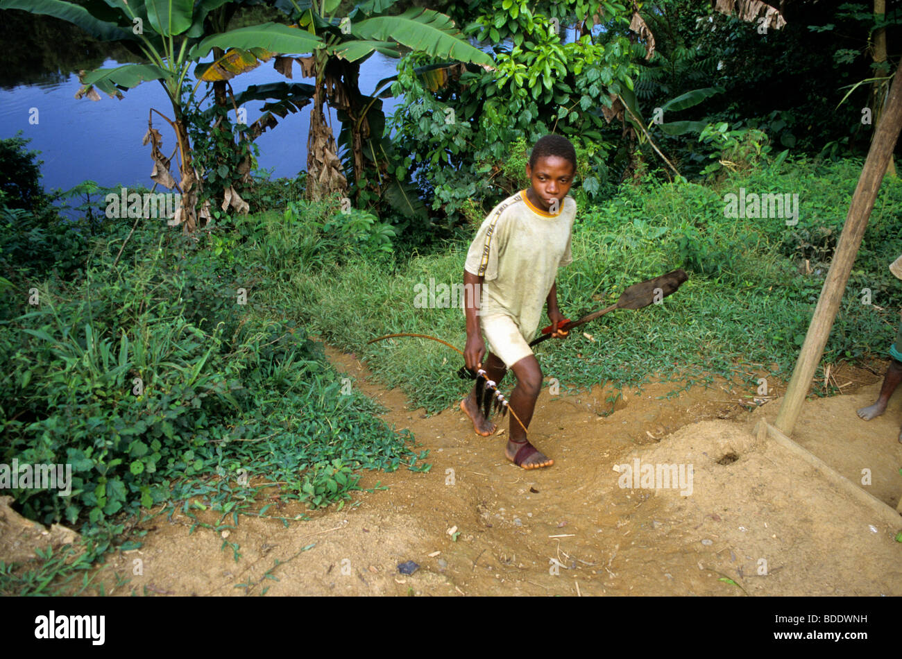 Village in the rainforest in gabon hi-res stock photography and images ...