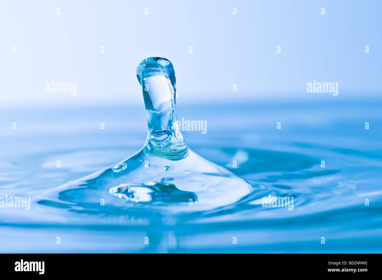 beautiful splash of water blue drops Stock Photo - Alamy