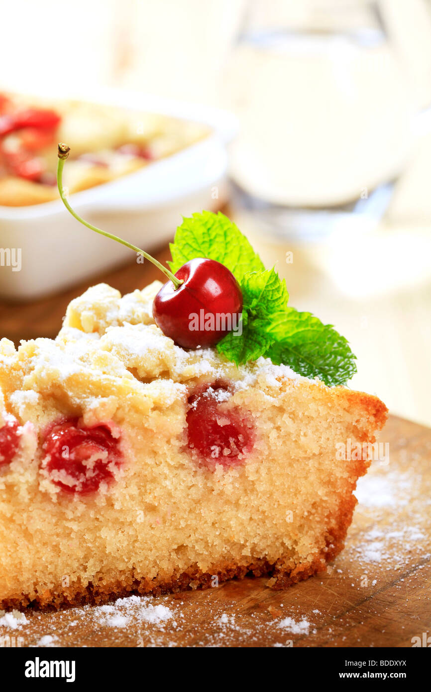 Cherry sponge cake Stock Photo - Alamy