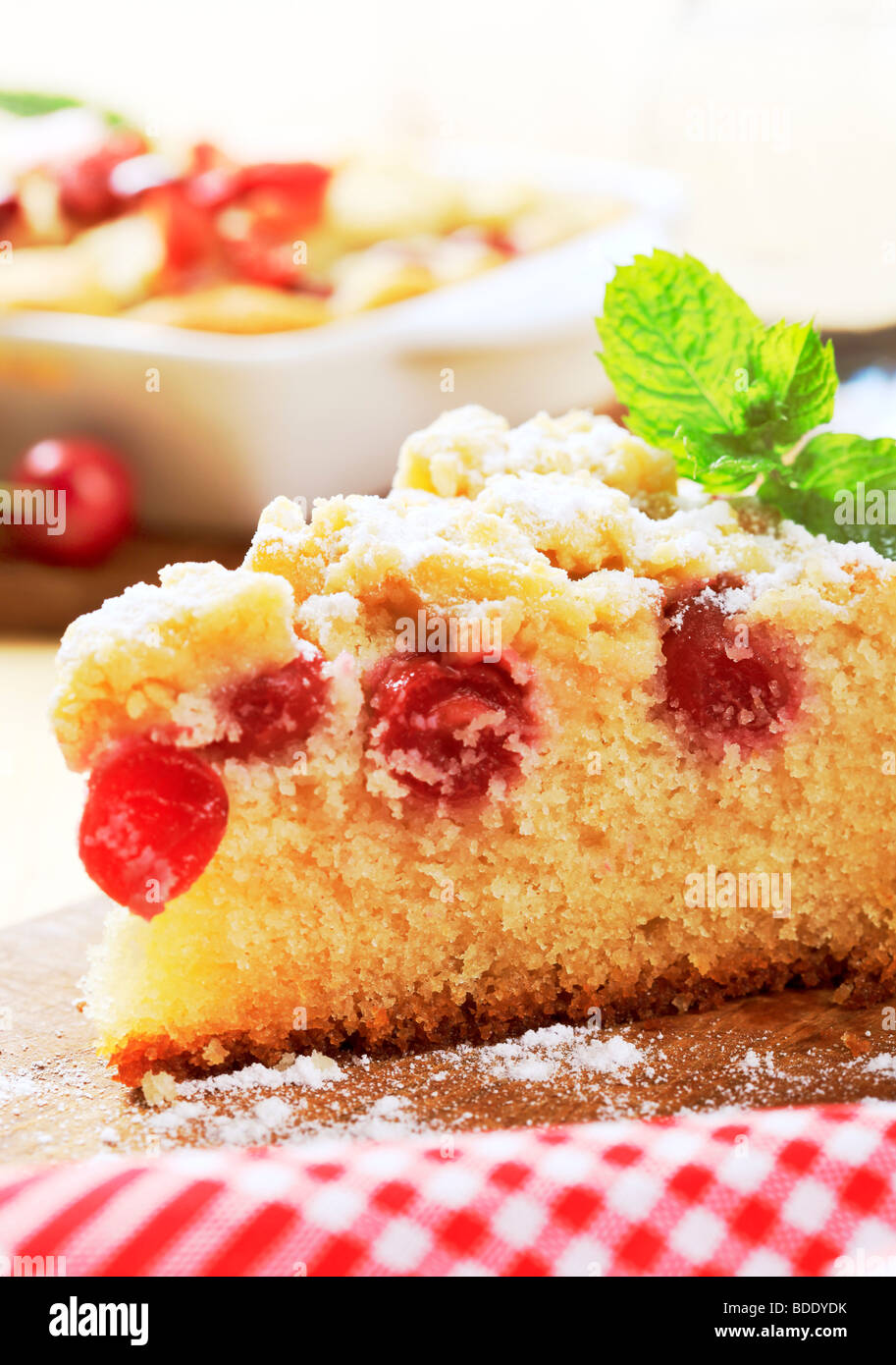 Cherry sponge cake Stock Photo - Alamy