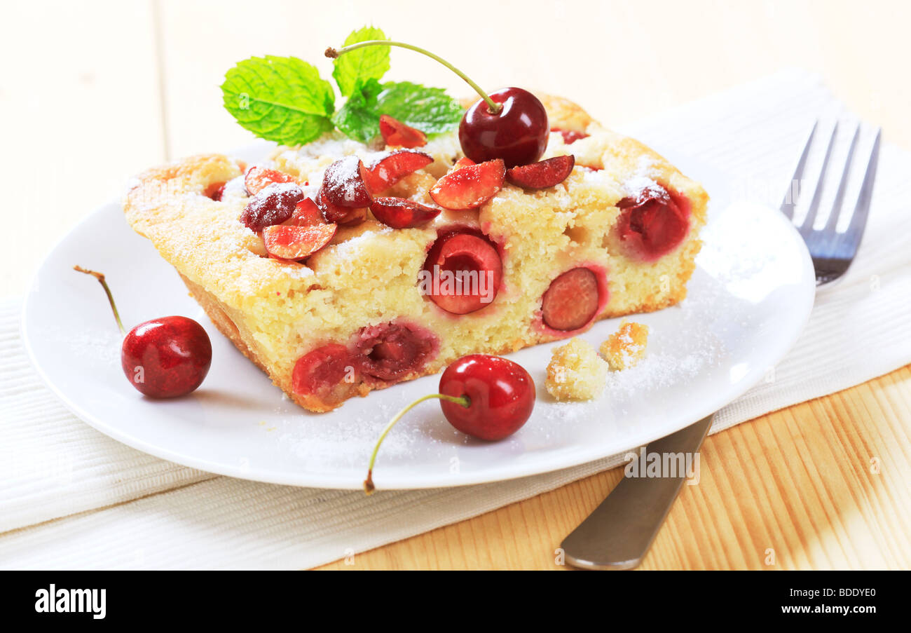 Slice homemade cherry cake hi-res stock photography and images - Alamy