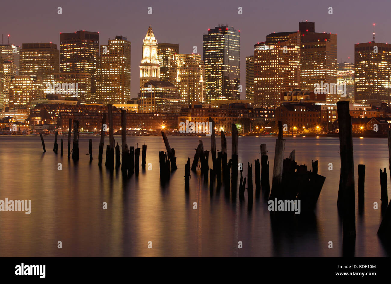 Boston Harbor skyline Stock Photo - Alamy