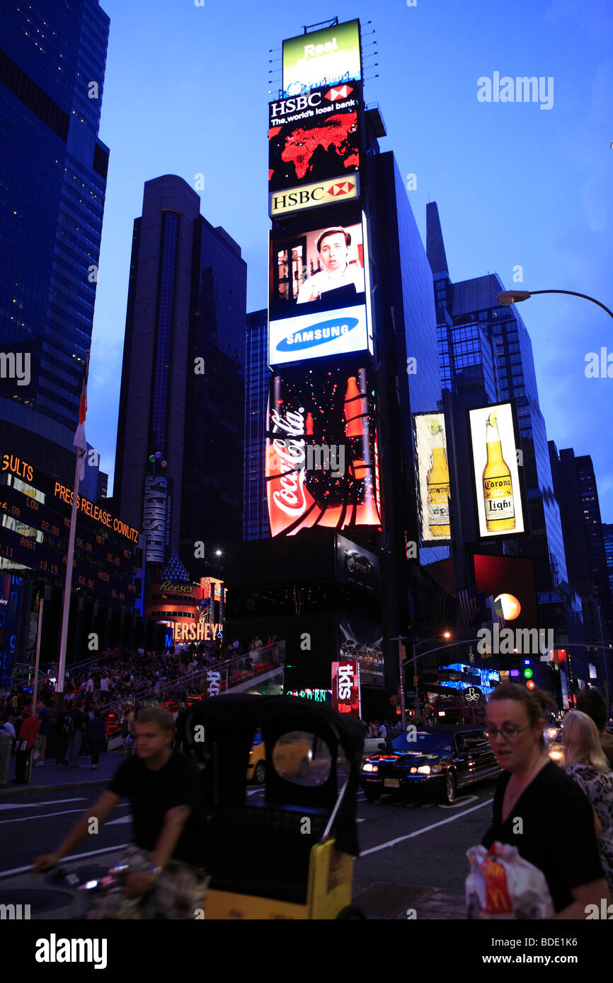 Times Square at dusk Stock Photo - Alamy