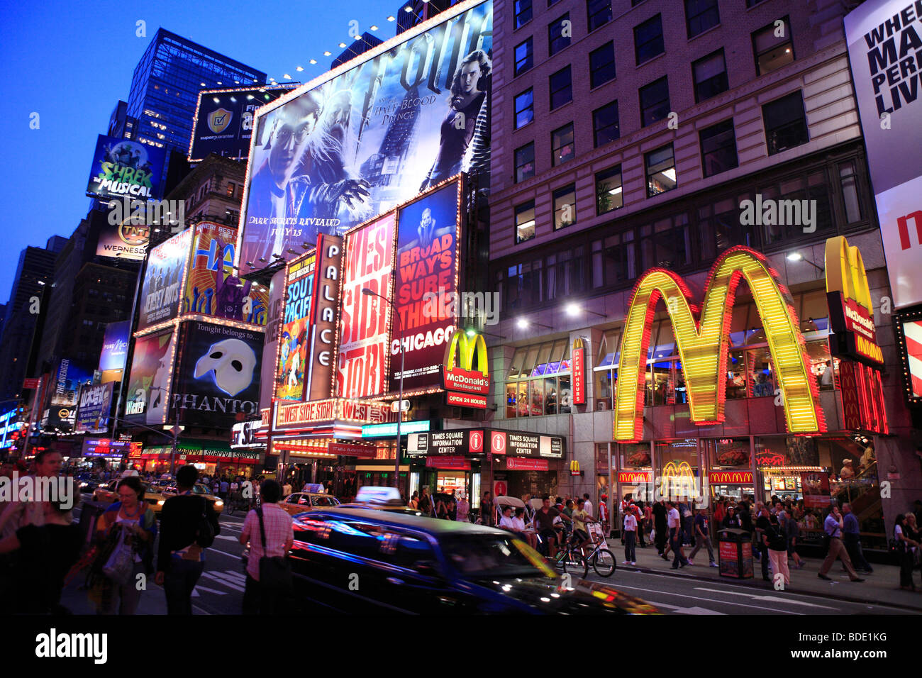 Times Square at dusk Stock Photo - Alamy